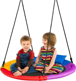 Costway Houpačka Ø 100 cm s nastavitelným provazovým talířem 100 - 180 cm