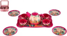 TEDDIES Čajová sada nádobí 15 ks / V kufříku / Plech / Od 3 let