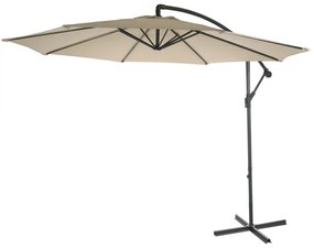 Slunečník Acerra Ø 3m polyester/ocel - krémový bez stojanu