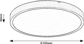 Rabalux Bílé stropní LED svítidlo Alenzo kulaté 355mm 24W IP44 CCT 71427