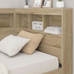 Knihovna postel s čelo Sonoma dub 75 x 190 cm Kompozitní dřevo 3335755