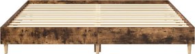 Rám postele bez matrace kouřový dub 160x200cm kompozitní dřevo 3329034