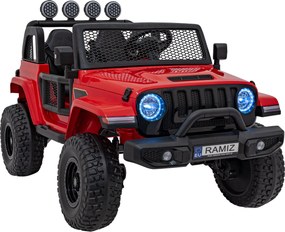 Ramiz Terénní autíčko OFF-ROAD 3.0 pro děti červené + dálkové ovládání + plynulý start + pásy + audio LED