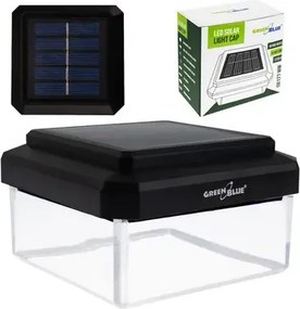GreenBlue GB128 WW černá / Solární LED sloupkové svítidlo / 100x100 mm