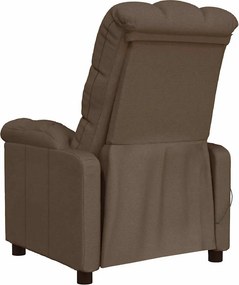 Masážní křeslo hnědé textil 289810