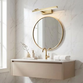 Toolight Rea, Koupelnové nástěnné LED svítidlo SWE031-1W 40cm Brush Gold, OSW-20130