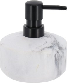 Dávkovač mýdla Vena Marble, bílá/s černými prvky, 175 ml