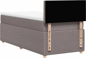Box spring postel s matrací taupe 90x200 cm textil 3287357