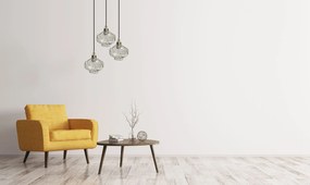 Toolight, závěsné svítidlo 1xE27 APP1121-1CP, černá-zlatá, OSW-40101