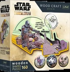 Trefl Wood Craft Origin - Puzzle - The Mandalorian: Setkání / 160 dílk