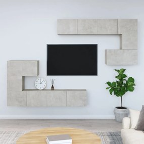 Nástěnná TV skříňka betonově šedá kompozitní dřevo 3114585