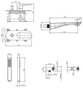 Cersanit S952-036 - Vanová sada s podomítkovou baterií CITY lesklý chrom