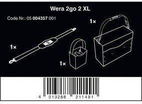 Wera 004357 Kufr na nářadí Wera 2go 2 XL