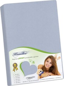 Bellatex Jersey prostěradlo Šedá 90x200x40 cm