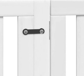 Zábrana pro psy s dvířky skládací 12 panelů bílá 960 cm topol 3155676