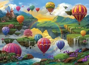 RAVENSBURGER Puzzle Údolí horkovzdušných balónů / 500 dílků / 49 × 36