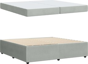 Rám postele Světle šedá 200 x 200 cm textil 3398438