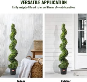 2 Kusů 1,5 m Umělý buxus Topiary Strom Umělá rostlina UV Dekor vnitřní/venkovní