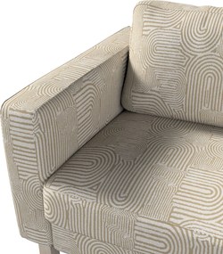 Potah na pohovku IKEA  Karlstad 3-místná, nerozkládací, krátký barva béžová látka pletený vzor, vzorované