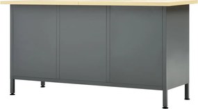 Pracovní stůl černý 160 x 60 x 85 cm ocel 145348