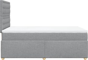 Box spring postel s matrací světle šedá 120x190 cm textil 3293533