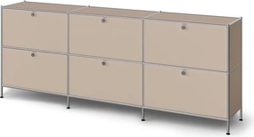 Tchibo - Kovová odkládací skříňka »Cn3« se 6 výklopnými dvířky - barva: chrom