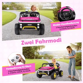 Costway 24 V dětské elektrické vozidlo 2-sedadlové elektrické auto s klaksonem