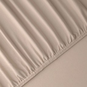 Florella Prostěradlo Avance Jersey Elastan Beige, 90-100x200-220 cm
