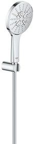 Grohe Rainshower SmartActive - Sada sprchové hlavice 130 9,5 l/min, 3 proudy, držáku a hadice, chrom 26581000