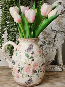 Kytice 7ks světle růžových realistických tulipánů Tulips - 31cm