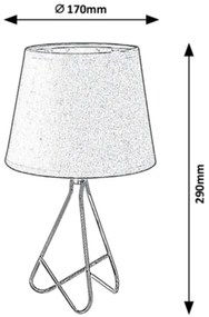 Rabalux - Stolní lampa 1xE14/40W/230V černá/zlatá