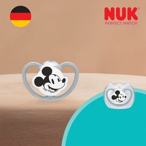 Dudlík NUK Perfect Match Air Disney Mickey Mouse 6-18 měsíců grey velikost 6-18 m