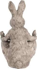 Dekorace cementový květináč králík se šátkem - 20*24*31 cm