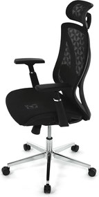 Ergonomická kancelářská židle NILS - černá síťovina