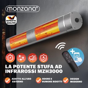 Monzana Infrazářič MZH3000 stříbrná 3000W