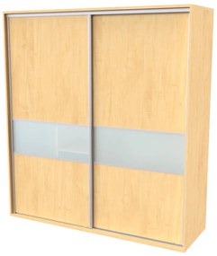 Nábytek Mikulík Skříň FLEXI 2 - 2x dveře dělené sklem MATELUX ROZMĚR: (š/v/h) 200 x 240 x 65 cm