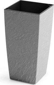 Plastkon Květináč Eliot Stone šedý 28,4 x 28,4 x 57,2 cm