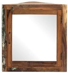 Rohová zrcadlová skříňka Gautama z recyklovaného dřeva