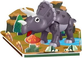 Magnetická stavebnice Triceratops 3D / Magnetická stavebnice / 7 dílků