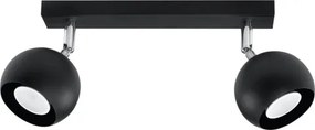 Stropní bodové svítidlo SOLLUX Oculare 2 GU10 2x40W bez zdroje SL.0444 černá