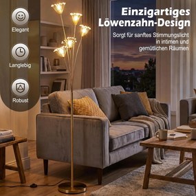 Costway Stojací lampa ve tvaru pampelišky Moderní stojací lampa Dekorativní