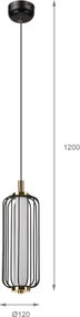 LED Lustr na lanku BONNIE LED/15W/230V 3000K černá