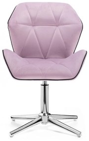 LuxuryForm Židle MILANO MAX VELUR na stříbrném kříži - fialový vřes
