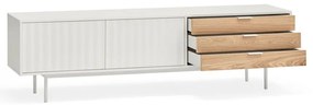 TV stolek v dekoru dubu v bílo-přírodní barvě 180x52 cm Sierra – Teulat