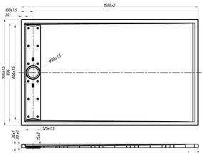 BPS-koupelny Obdélníková akrylátová sprchová vanička HYD-OSV-DEKO 150x90 bílá
