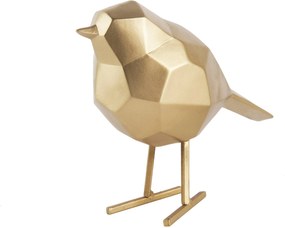 PRESENT TIME Sada 2 ks Malá designová zlatá soška Statue Bird 13,5 × 7,5 × 17 cm