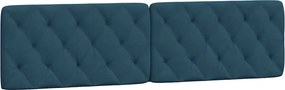 Postel s matrací modrá 200 x 200 cm samet 3208680