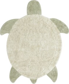 Lorena Canals, Dětský kusový koberec Sea Turtle, 130x130, zelená, dětský pokoj
