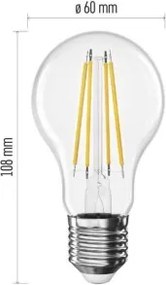 Emos lighting LED žárovka Filament A60 / E27 / 7,8 W (75 W) / 1060 lm / teplá bílá 1525743205