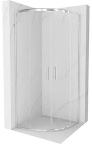 Mexen Rio půlkruhový sprchový kout 90 x 90 cm, Průhledné, Chromovaná - 863-090-090-01-00
